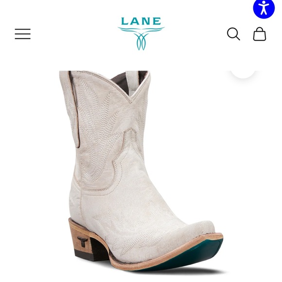 Lane | Shoes | New In Box Lane Brand White Ankle Booties With Western ...